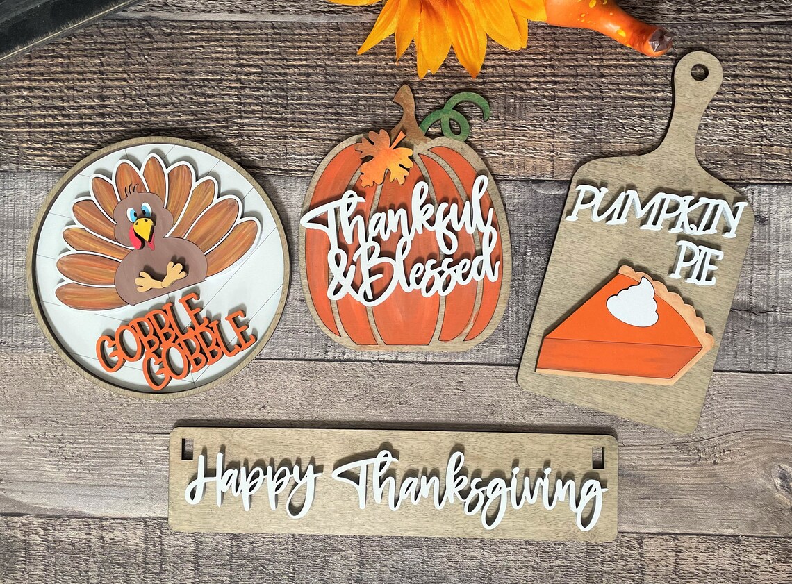 Wooden Thanksgiving Add on for Farmhouse Crate and Wagon | Gobble ...