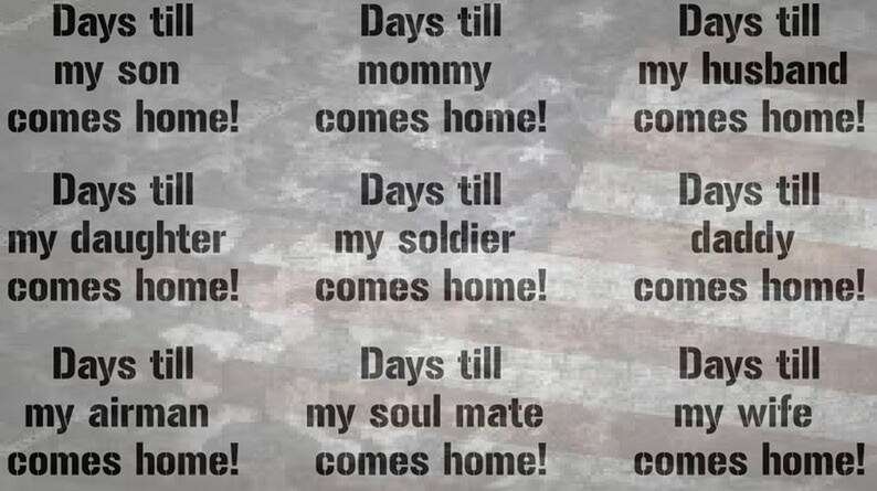 US Military Deployment Countdown Deployment Countdown | Etsy