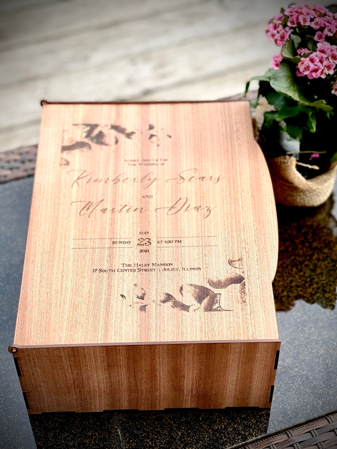 Wedding Keepsake Box | Anniversary Keepsake Box | Box Engraved With ...