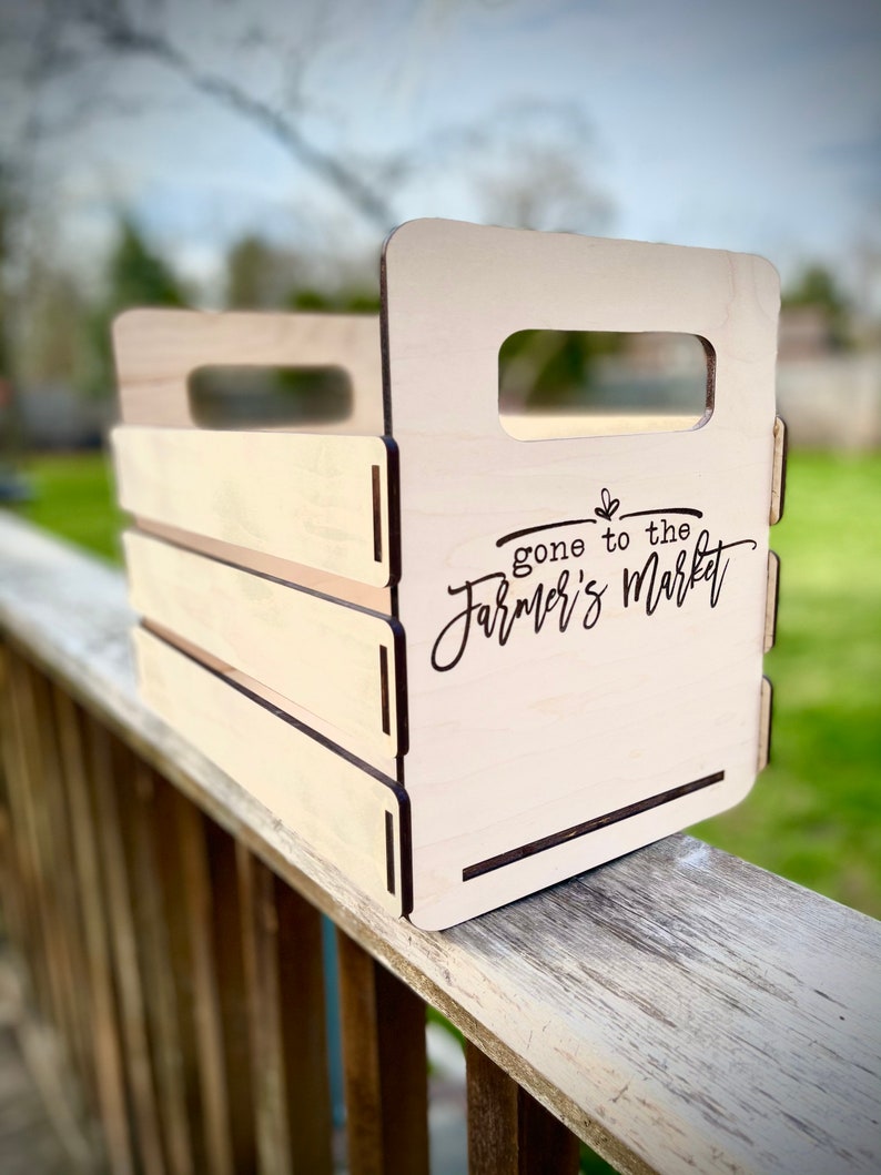 Farmer's Market Boxes Wooden Crate for Storage Garden - Etsy