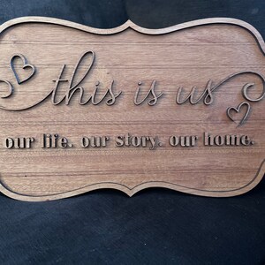 This is Us Sign | Custom Wood Sign | Rustic Home Décor | Our Home | Our ...