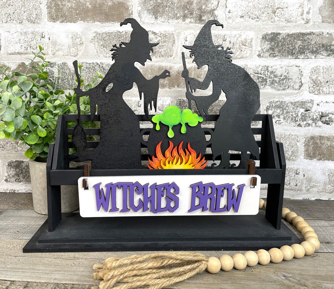 Wooden Witches Brew Halloween Add on for Farmhouse Crate and Wagon ...