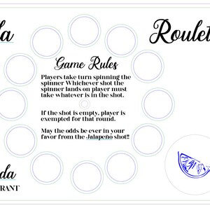 12 Glass Shot Glass Roulette Board | Shot Roulette Game With Spinner ...