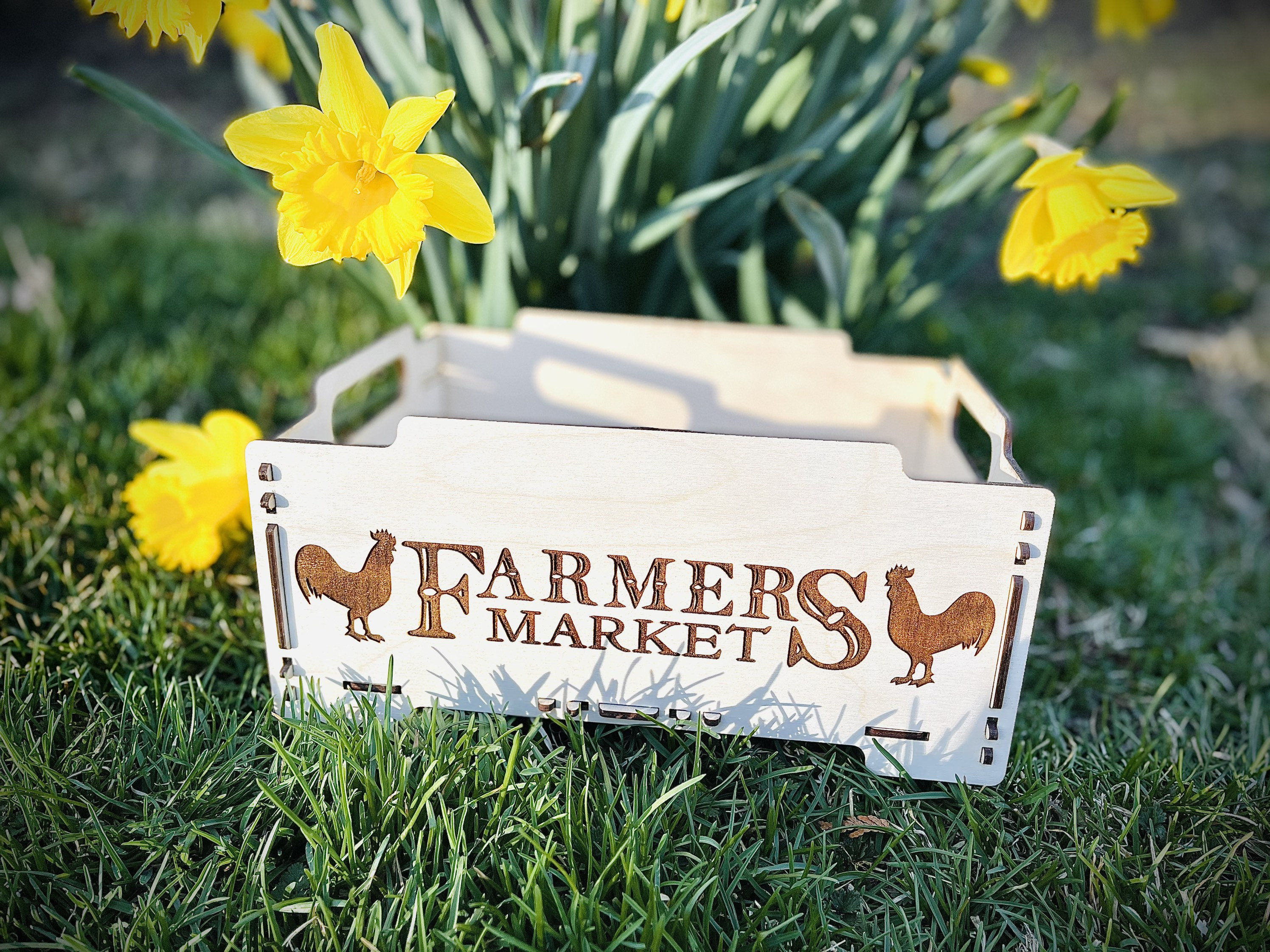 Stackable Farmer's Market Boxes Wooden Crate for Storage - Etsy