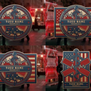 Wood First Responder Plaques With Backer | Wood Engraved Paramedic ...