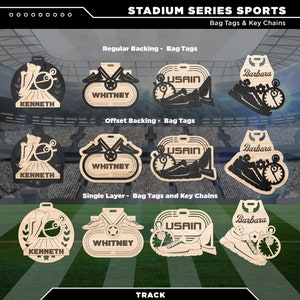 Track Keychains and Bag Tags | Tags for Sports Bags | Track and Field ...