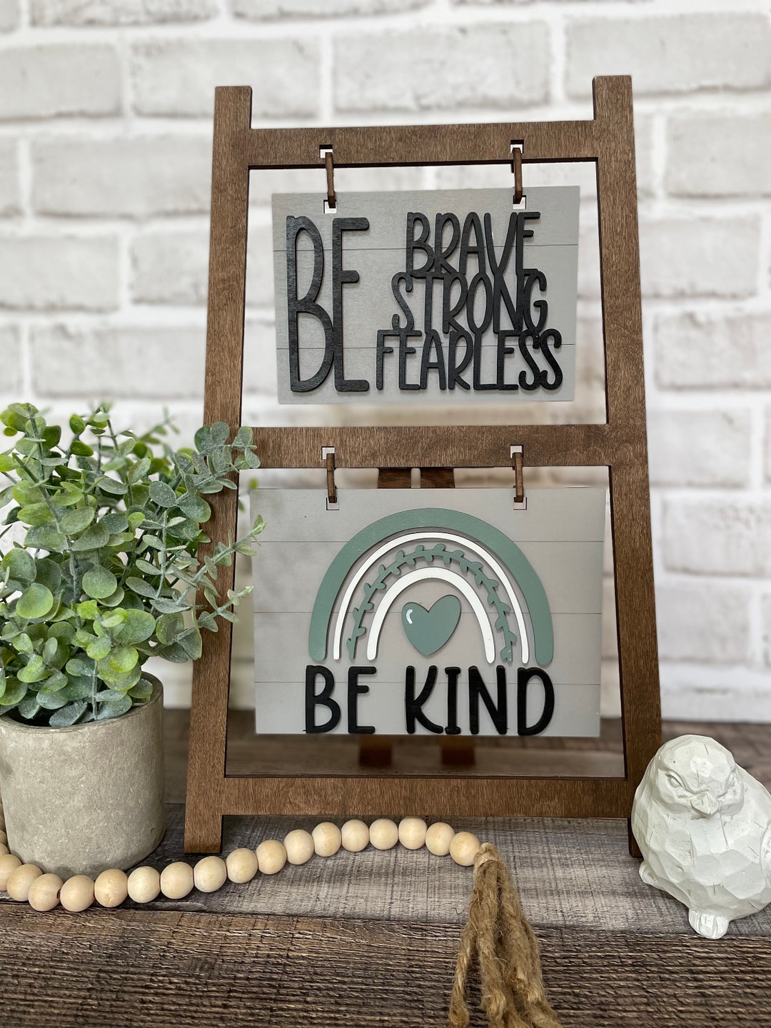 Wooden Ladder Frame Be Kind Add on Set Interchangeable - Etsy