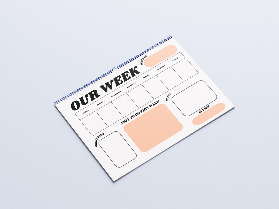 Our Week Calendar Digital Download - Etsy