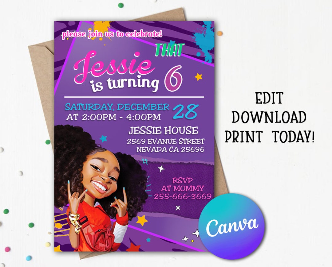 Instant Download Editable Invitation, That Girl Lay Lay Birthday ...