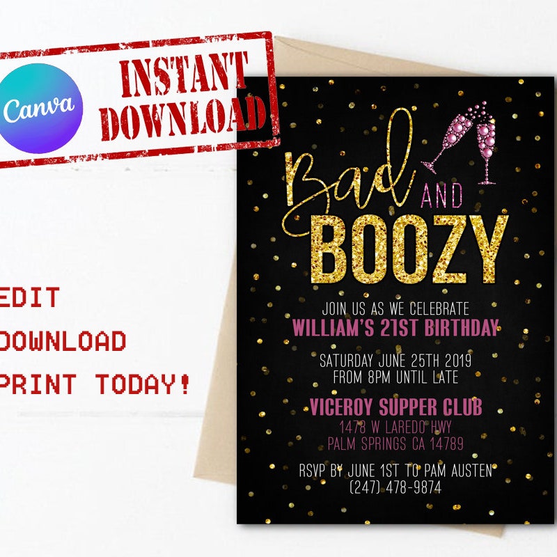 Bad and Boozy - Etsy