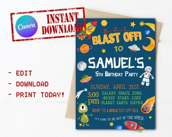 Outer Space Rocket Ship Spaceship Planets Stars Outerspace - Etsy