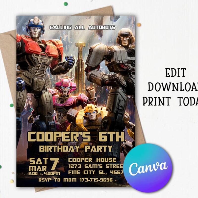 Transformers Party - Etsy