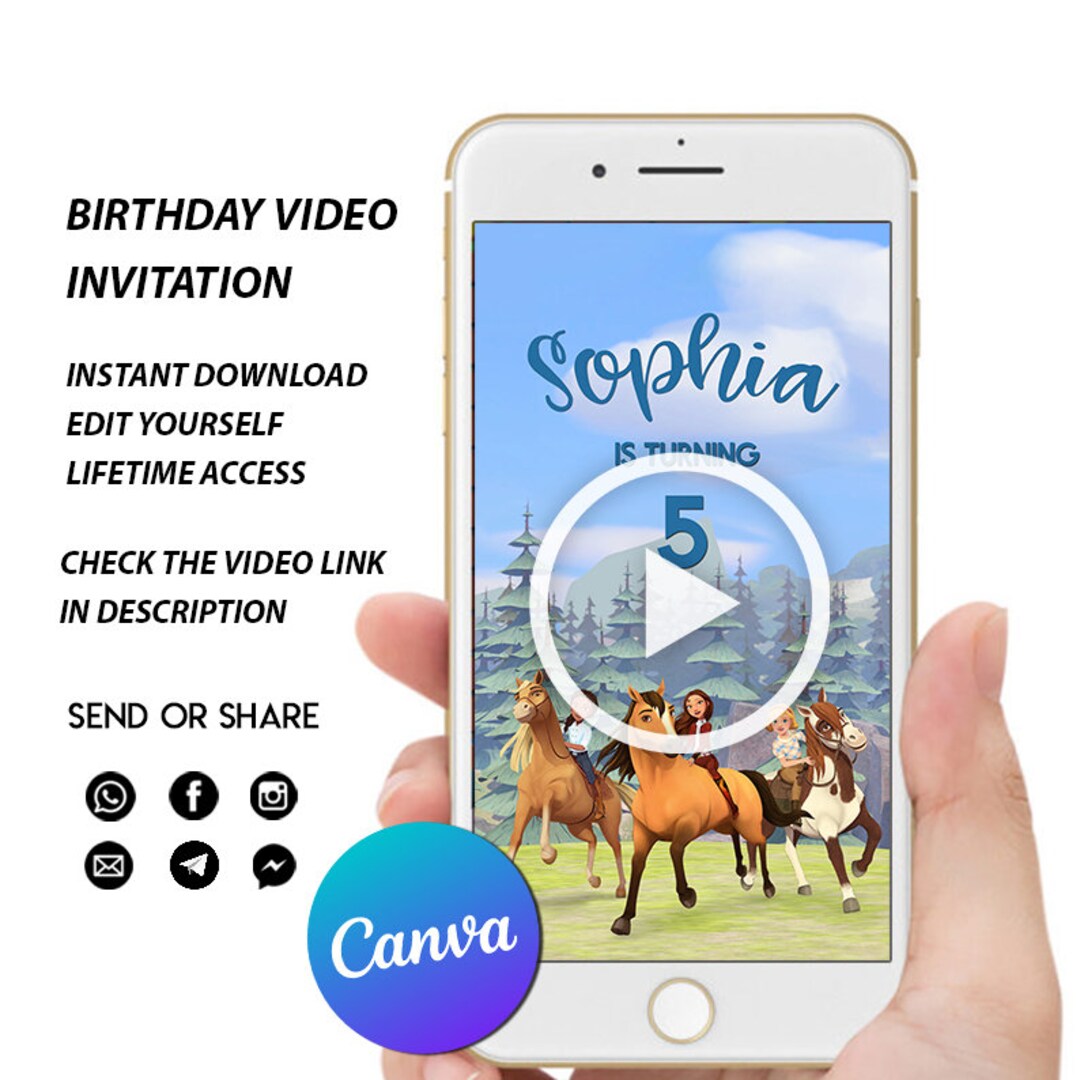 Spirit Riding Free Invitation, Spirit Riding Free Birthday Video ... Spirit Riding Free Invitation, Spirit Riding Free Birthday Video ...