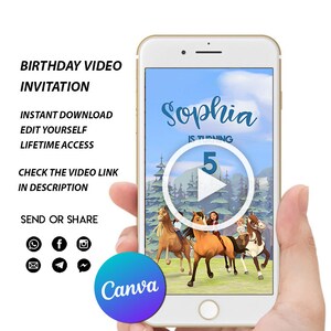 Spirit Riding Free Printable Birthday Party Invitation Horse Party Girl ...