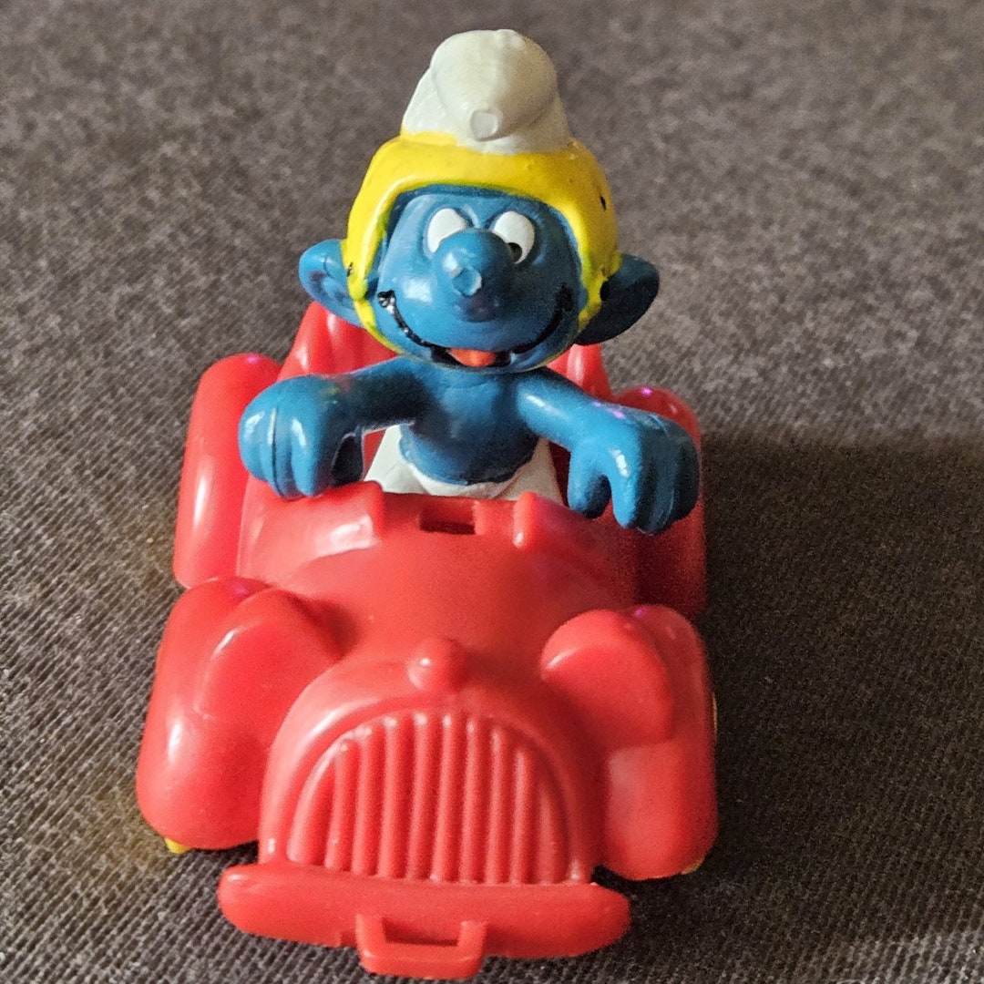 1979 the Smurfs Red Car Super Smurf Racing Vehicle - Etsy