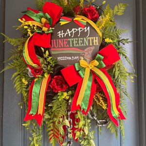 Juneteenth Wreath, Freedom Wreath, Happy Juneteenth, Celebration Wreath ...