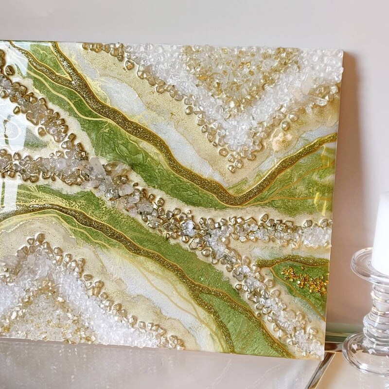 Green Geode Print - Etsy
