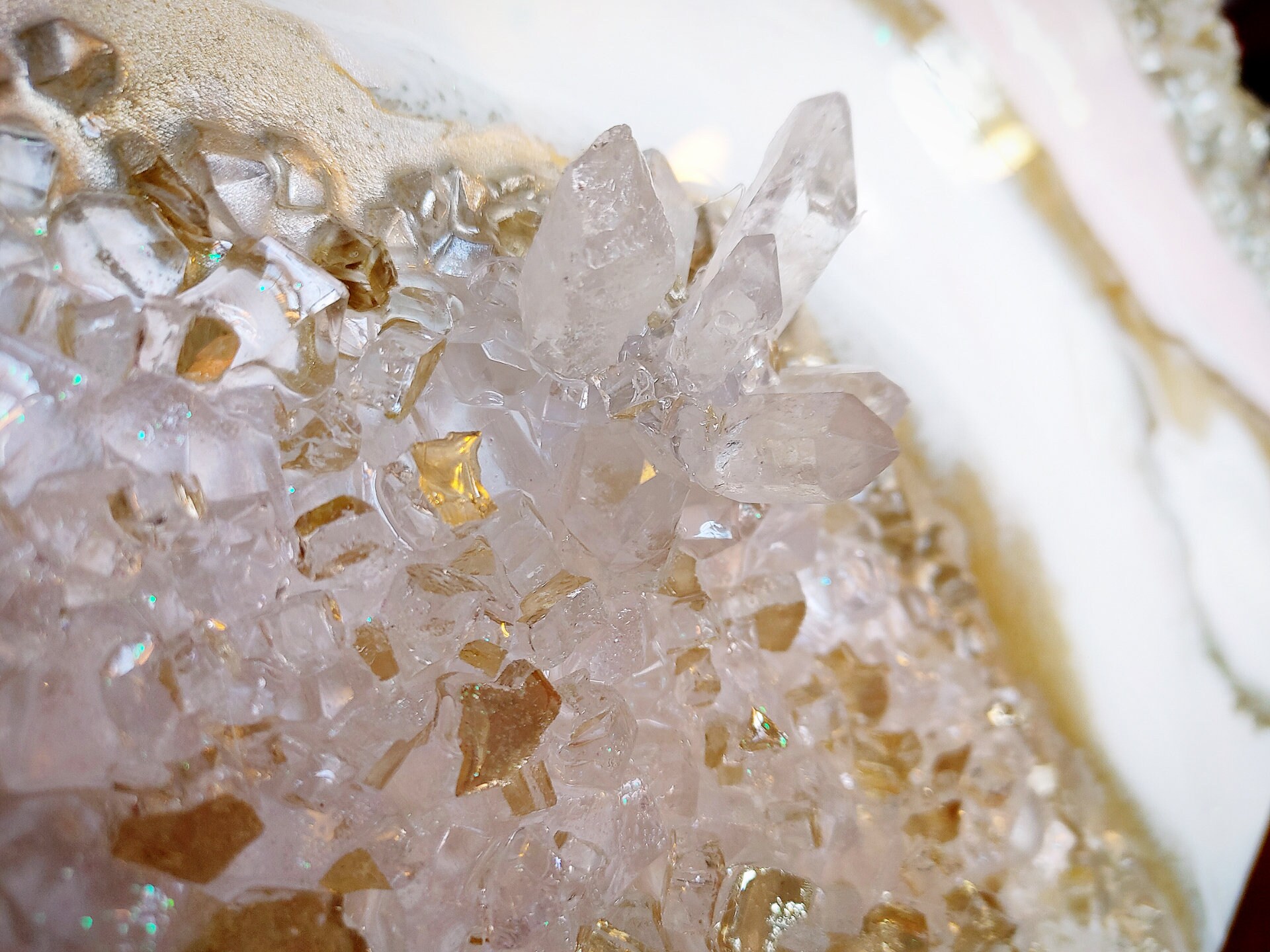 Geode Wall Art. Resin Painting. Wall Hanging / Picture. Gold | Etsy