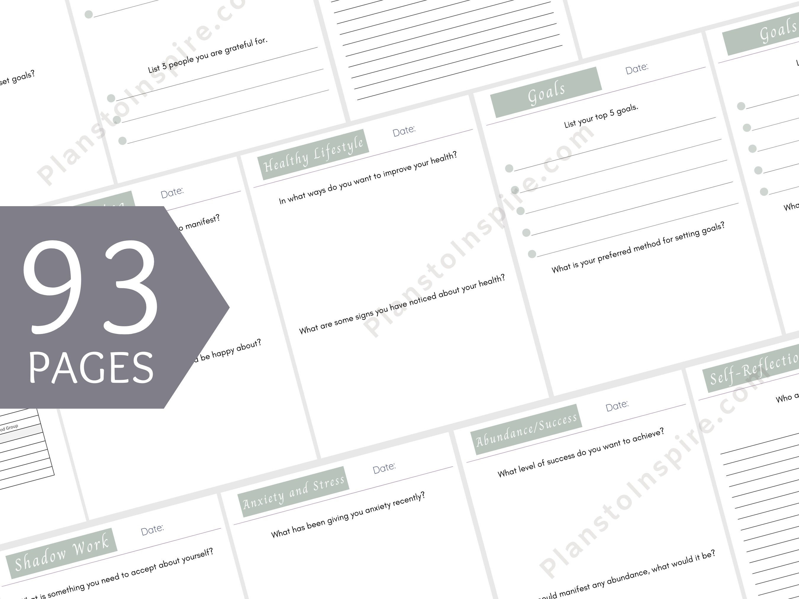 Self-reflection Workbook, Self Love, Gratitude, Goals, Healthy ...