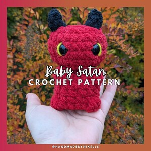 DIGITAL FILE Low Sew Baby Satan Crochet Amigurumi Pattern Devil - Etsy ...
