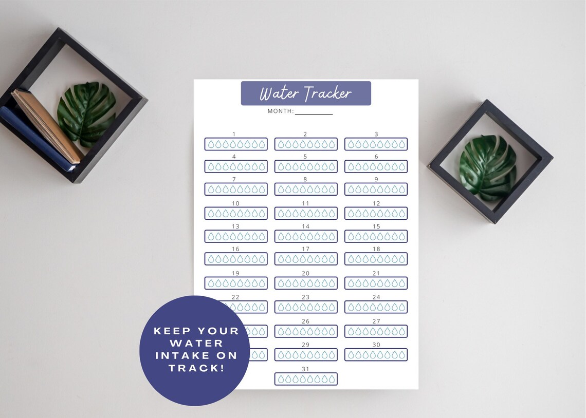 Printable Water Tracker Printable Customizable Weekly - Etsy
