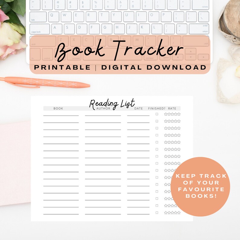 Printable Book Tracker | Printable Reading Tracker | High Quality PNG ...
