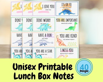 Dinosaur Lunch Notes - Etsy