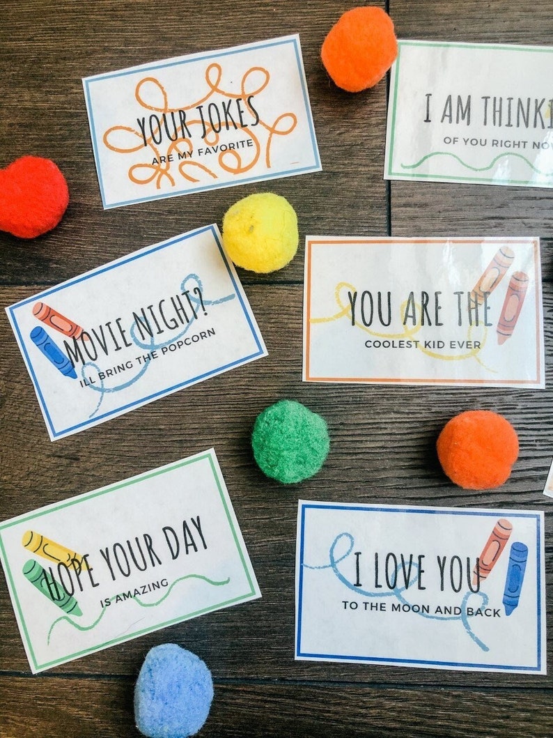 Crayon Lunch Box Notes - Etsy