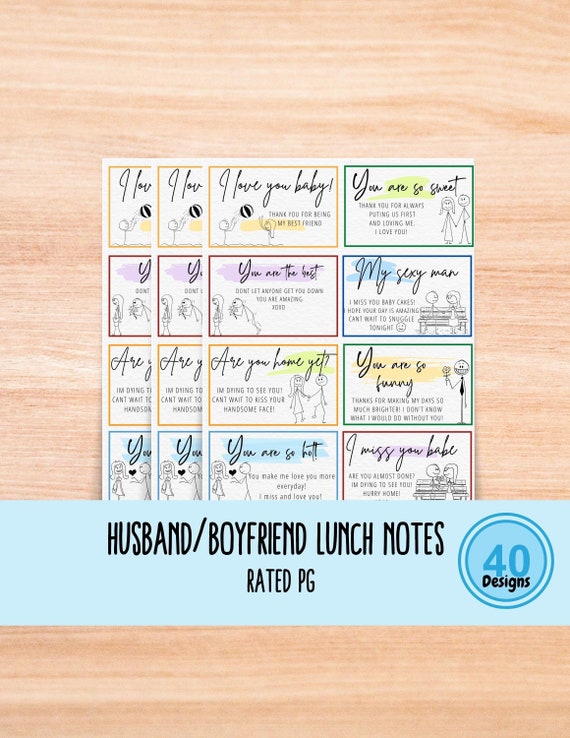 Husband Lunch Notes - Etsy