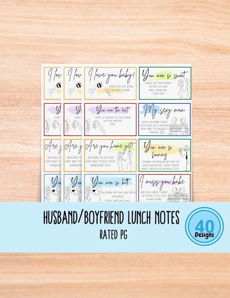 Husband Lunch Notes - Etsy