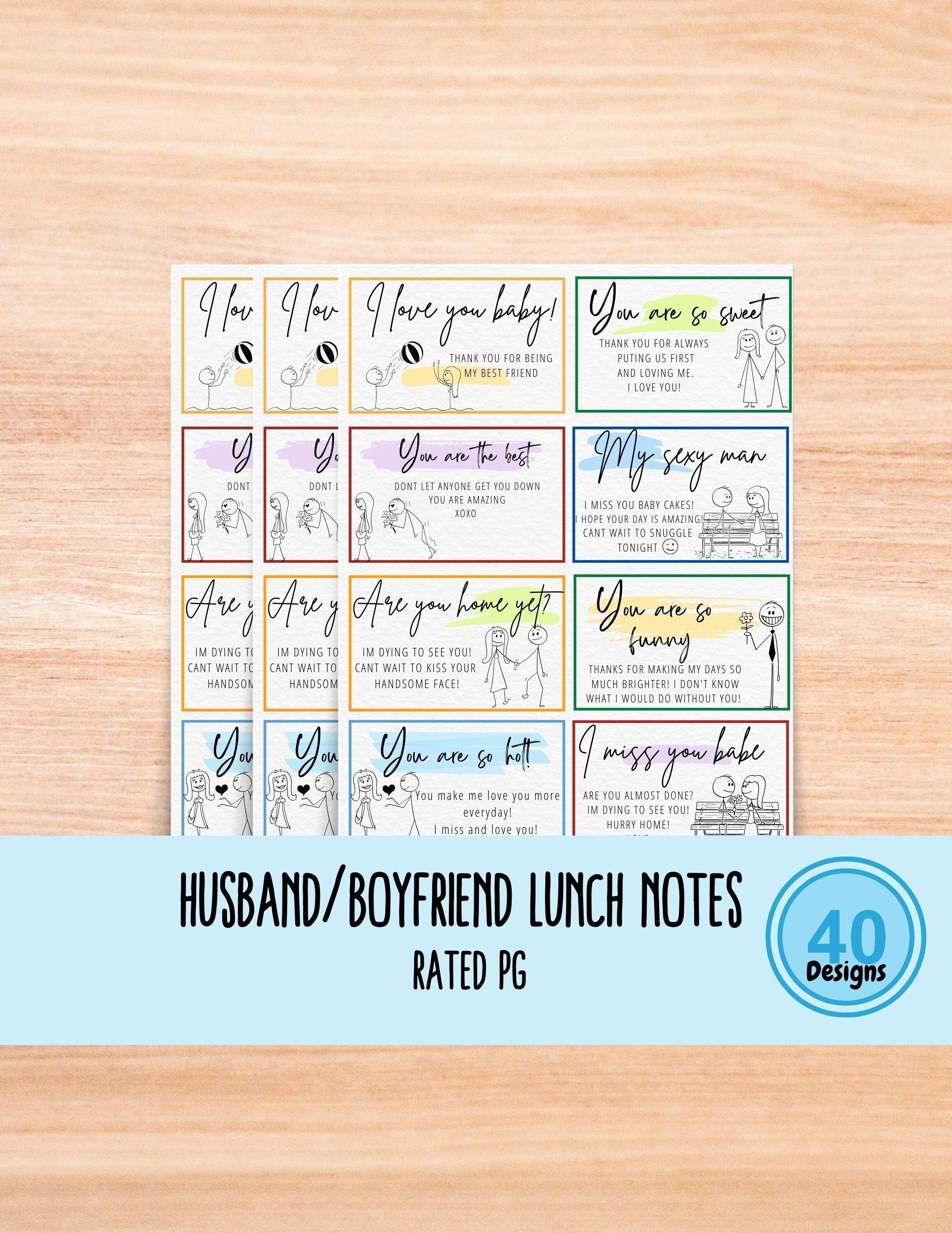 Husband Lunch Notes - Etsy