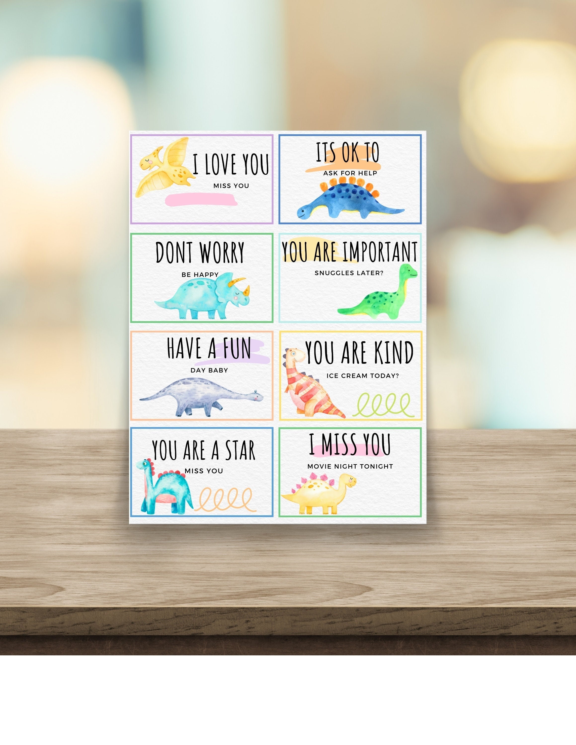 Dinosaur Lunch Notes - Etsy