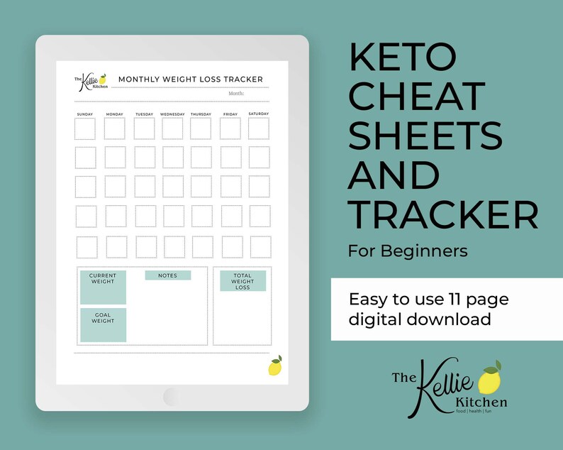 Keto Diet Trackers & Cheat Sheets for Beginners - Etsy