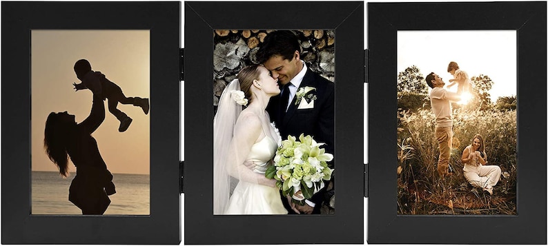 Three Picture Frame Trifold Hinged Photo Frame 4x6 - Etsy