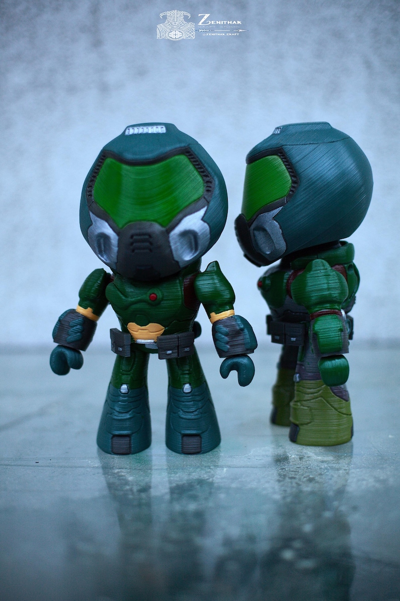 Doomguy - Doom - Doom Slayer Figurine – Hand-painted 3D Printed Collectible With Soundtrack ...