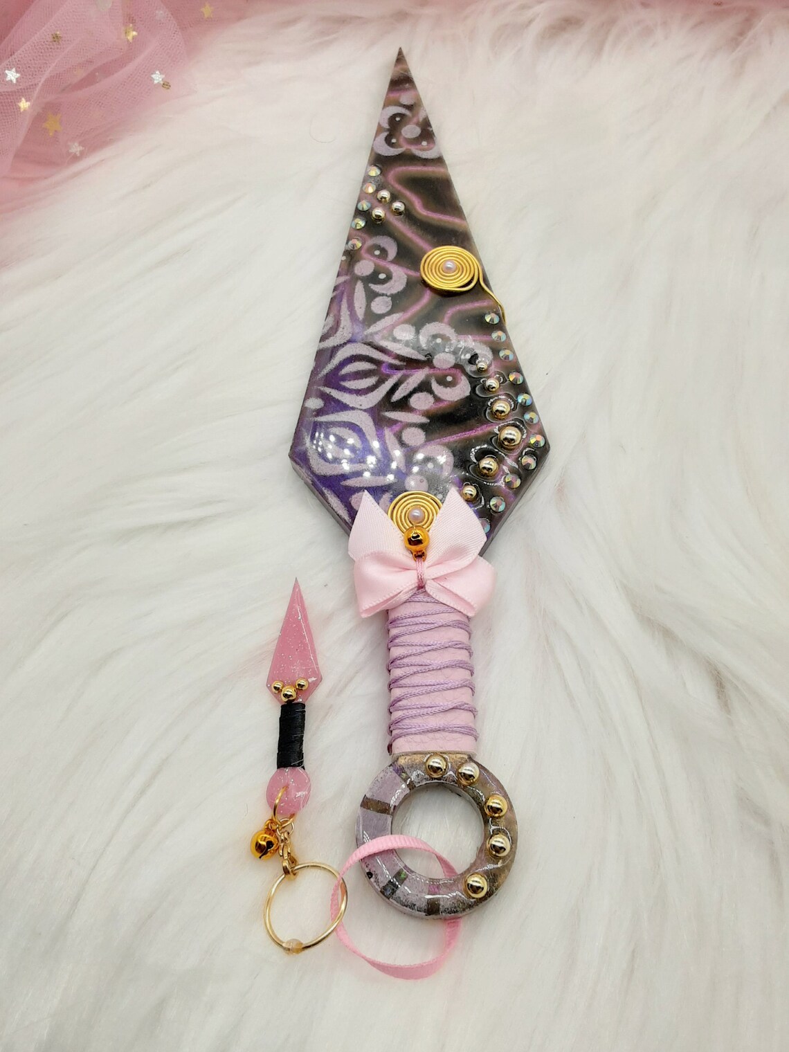 10 Inch Kawaii/goth Kawaii Resin Kunai Glow in the Dark Cosplay/altar ...