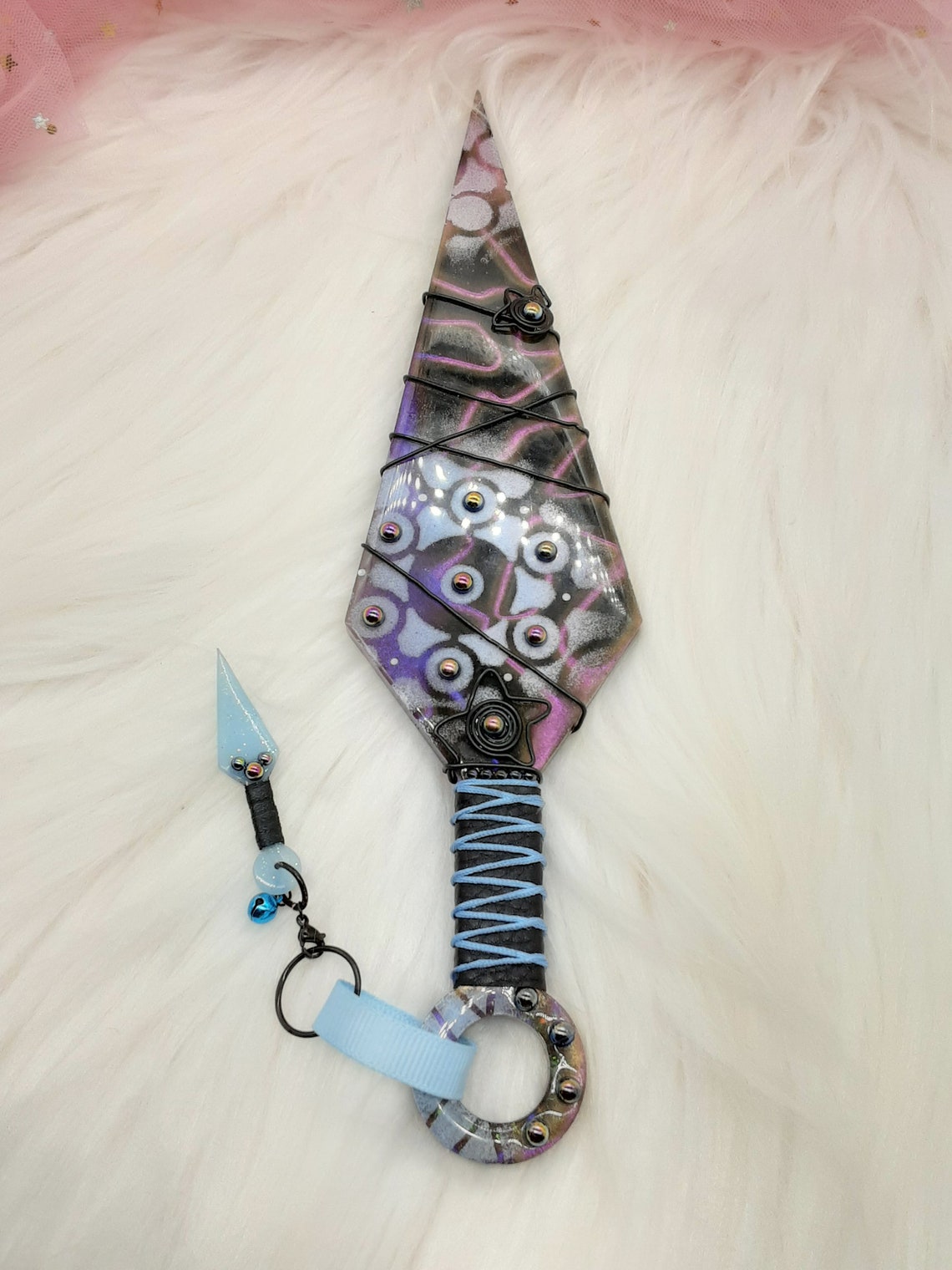 10 Inch Kawaii/goth Kawaii Resin Kunai Glow in the Dark Cosplay/altar ...