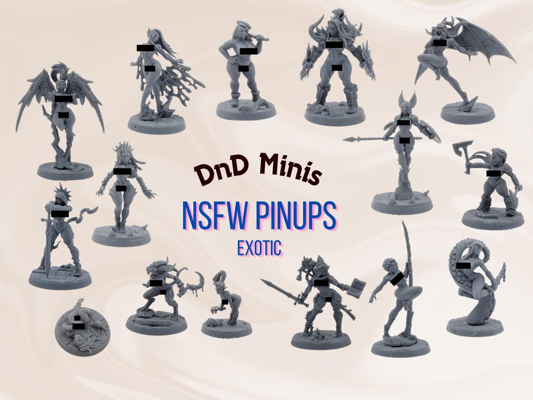 Dnd NSFW Pinups Exotic / Npcs Miniatures 15pc Starter Set | Dungeons ...
