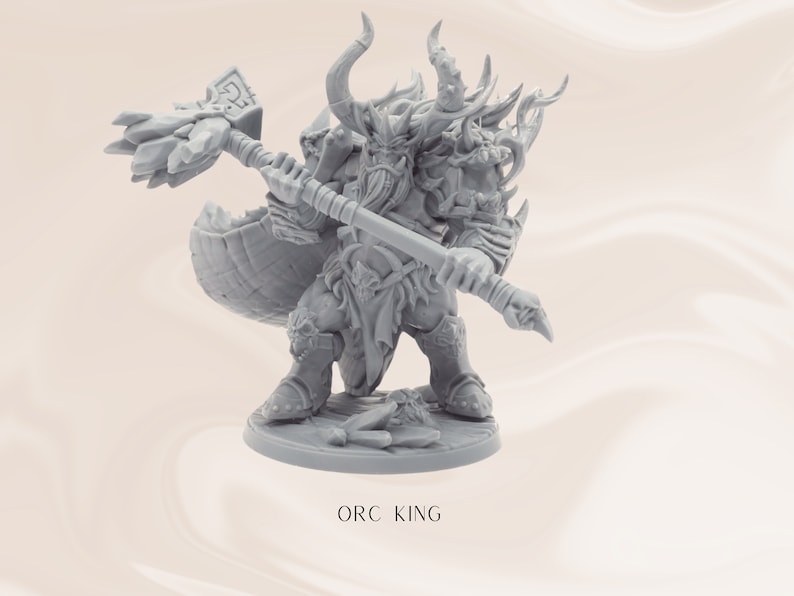 Dnd Orc Boss Miniatures 3pc Pack Dungeons and Dragons Mini Set 28mm ...