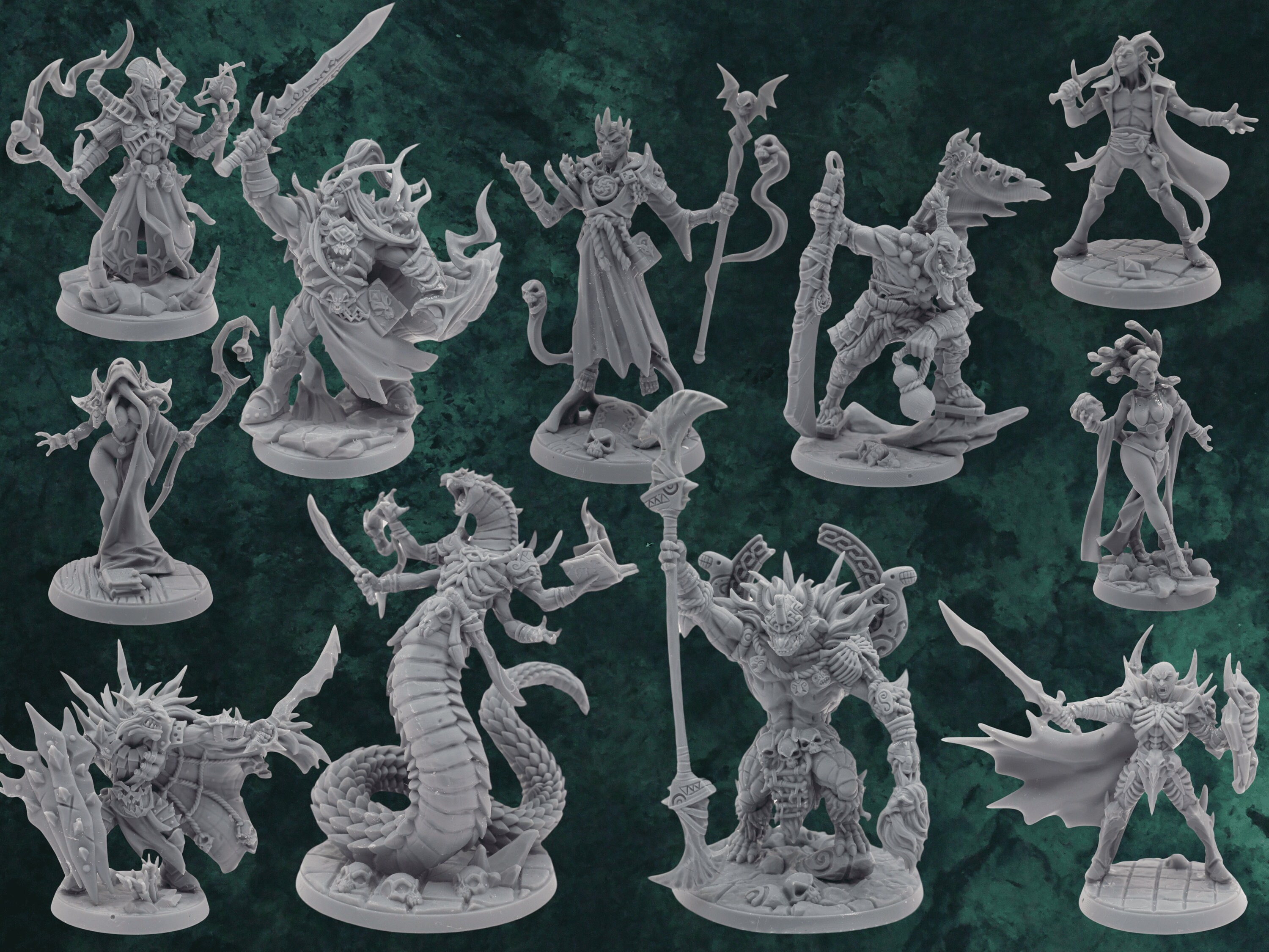 Dnd Epic Baddies Miniatures 11pc Starter Pack 1 Dungeons and Dragons ...
