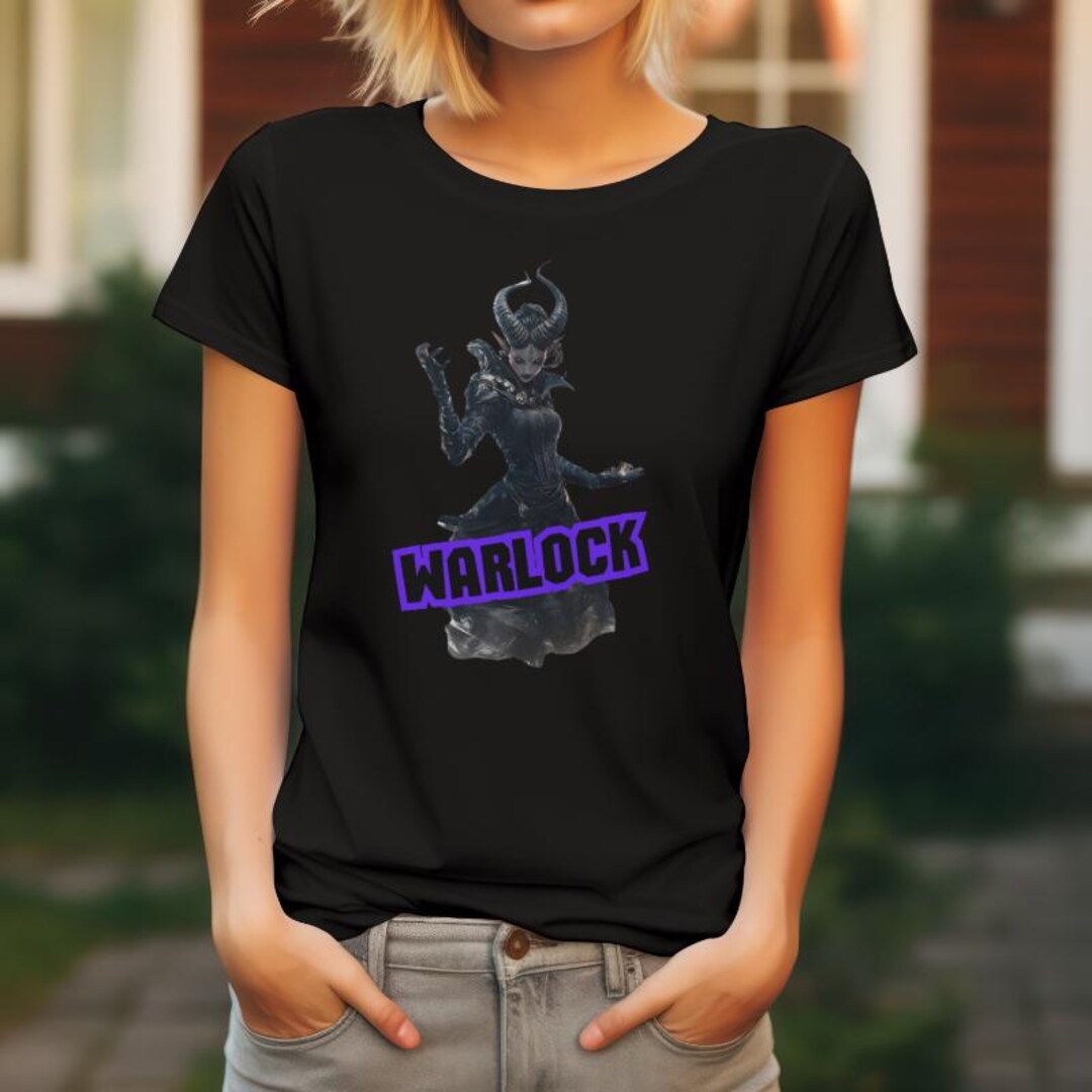 Tiefling Warlock T-shirt | D&D RPG Tee | Tabletop Gamer Gift | Dungeons and Dragons Shirt ...
