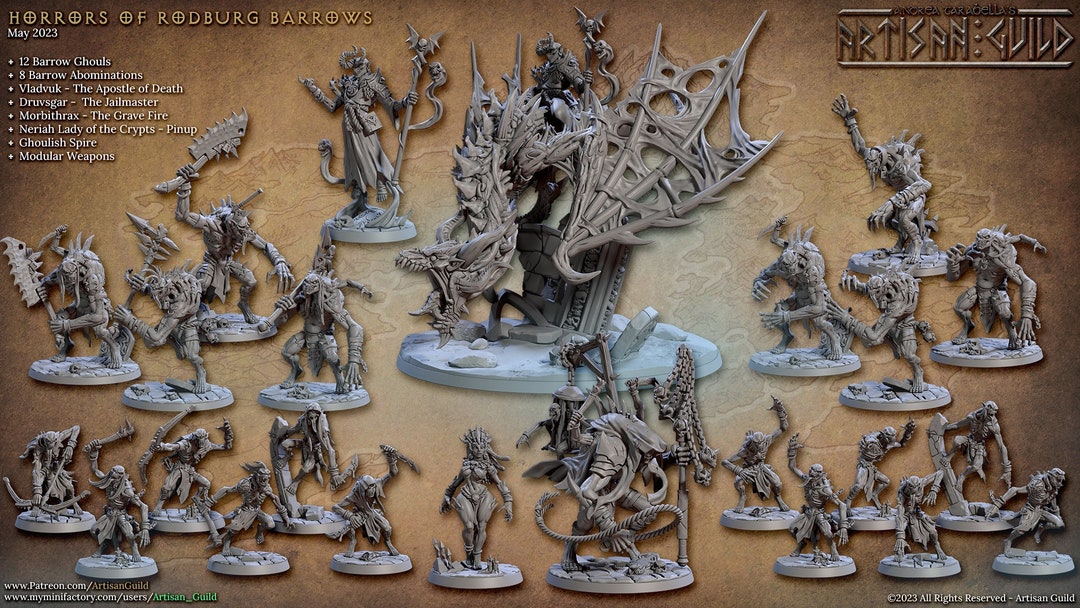 The Horrors of Rodburg Barrows Complete Set Dungeons and Dragons Mini ...