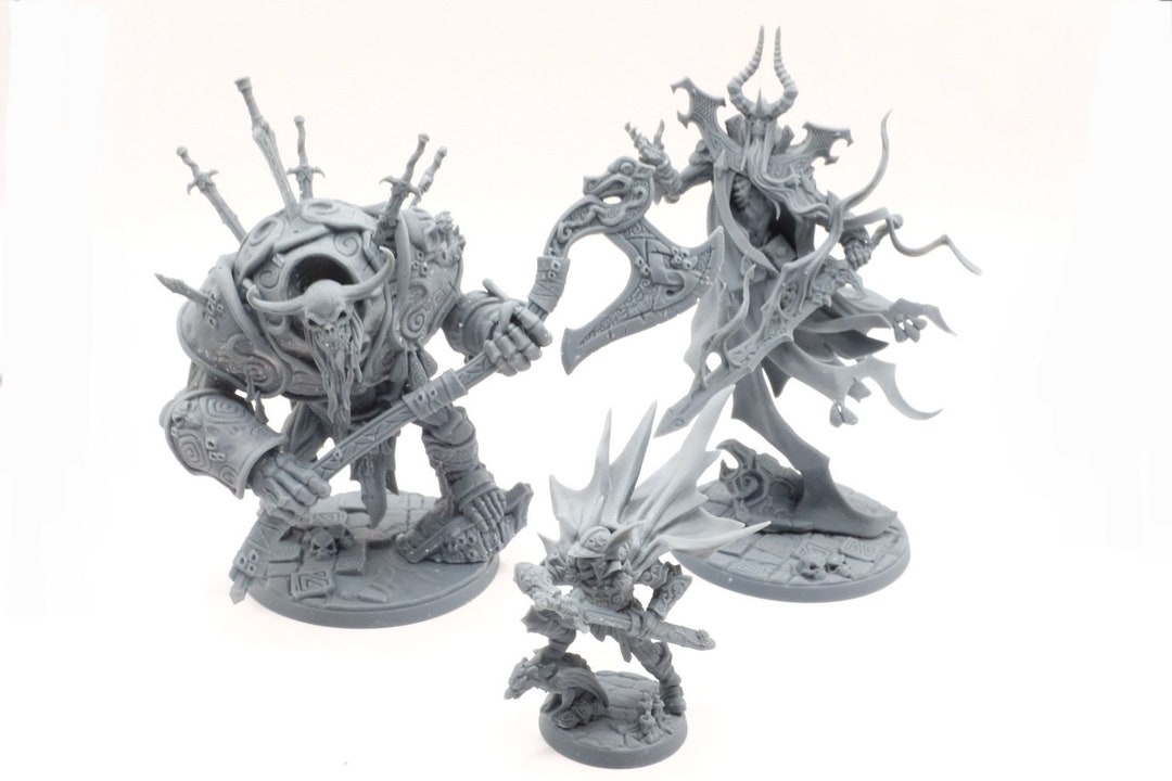 Dnd Undead Boss Miniatures 3pc Pack Dungeons and Dragons - Etsy