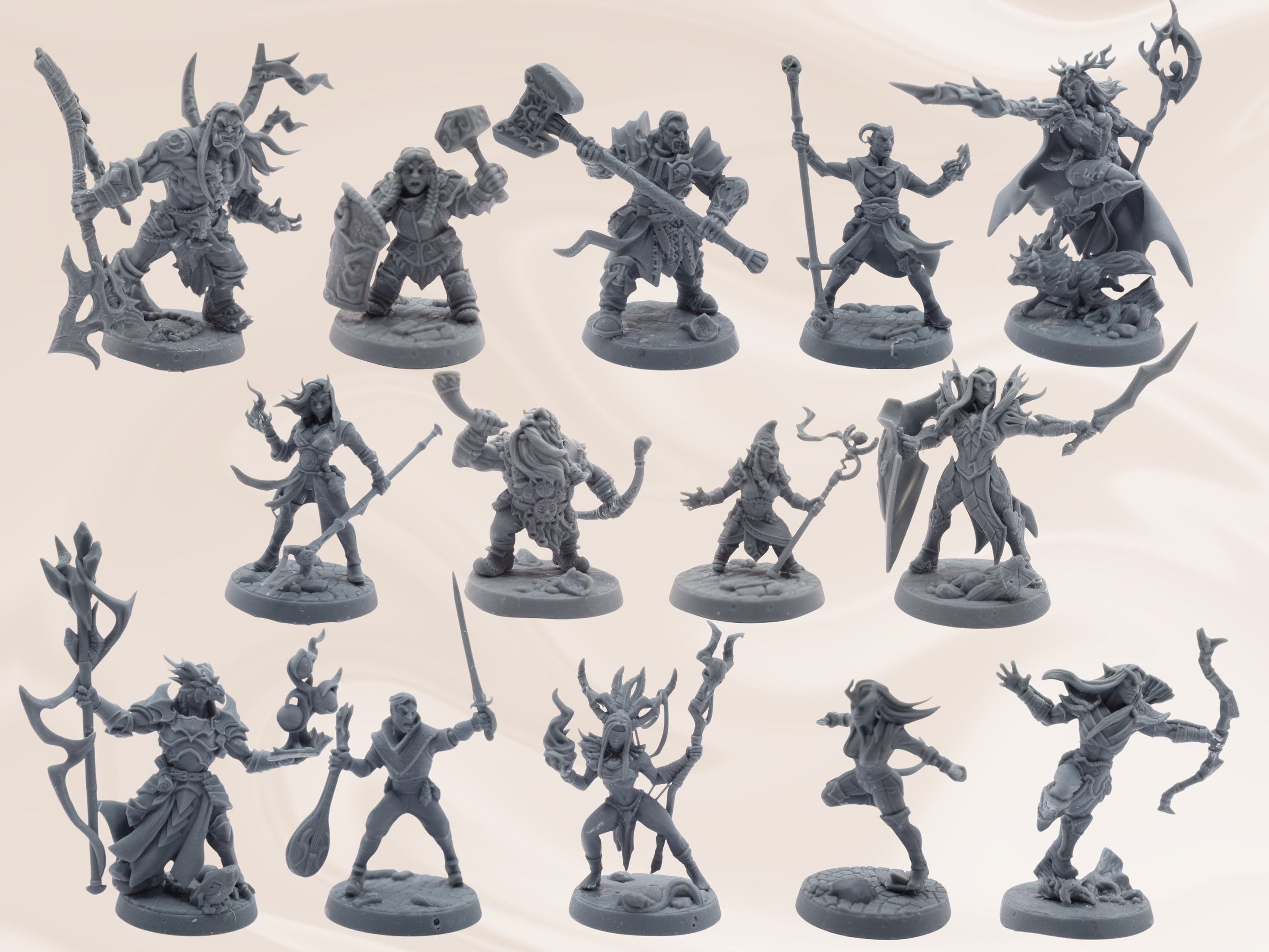 Dnd Hero Miniatures 14pc Starter Set 2 Dungeons and Dragons Mini Pack ...
