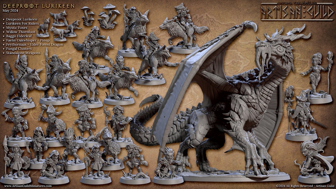 Deeproot Lurikeen Complete Set | Dungeons and Dragons Mini | Hobbit | 28mm | D&D | Halflings ...