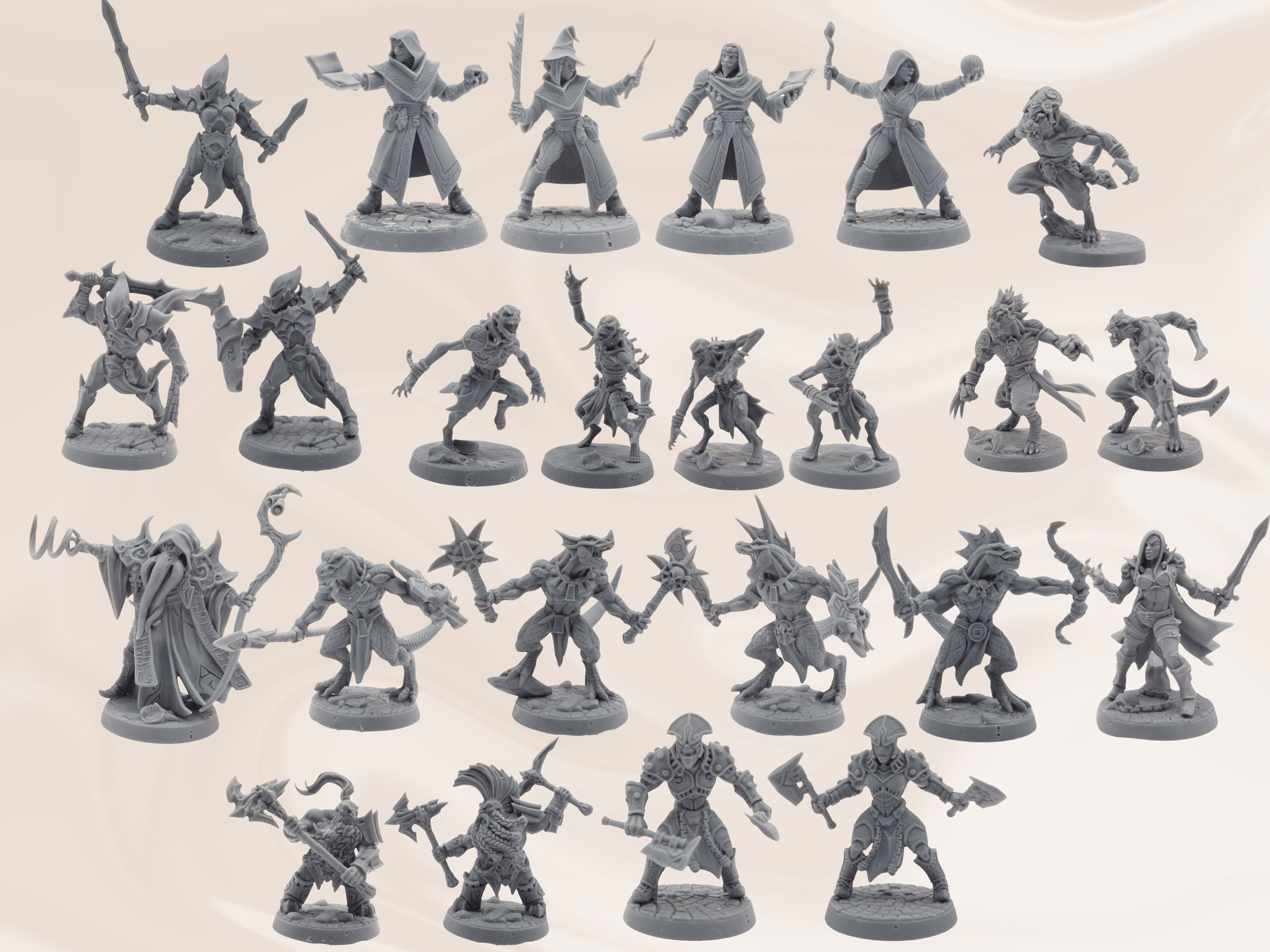 Dnd Enemy Miniatures 24pc Starter Pack 2 Dungeons and Dragons Mini ...