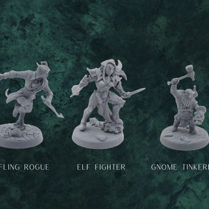 Dnd Hero Minis 14pc Starter Set 1 Dungeons and Dragons Miniatures Pack ...