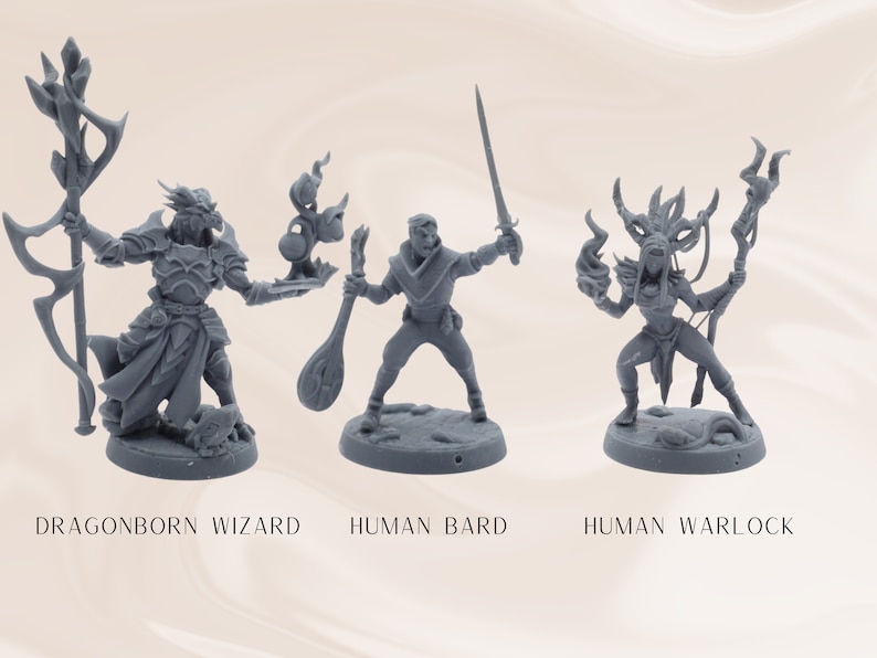 Dnd Hero Miniatures 14pc Starter Set 2 Dungeons and Dragons Mini Pack ...
