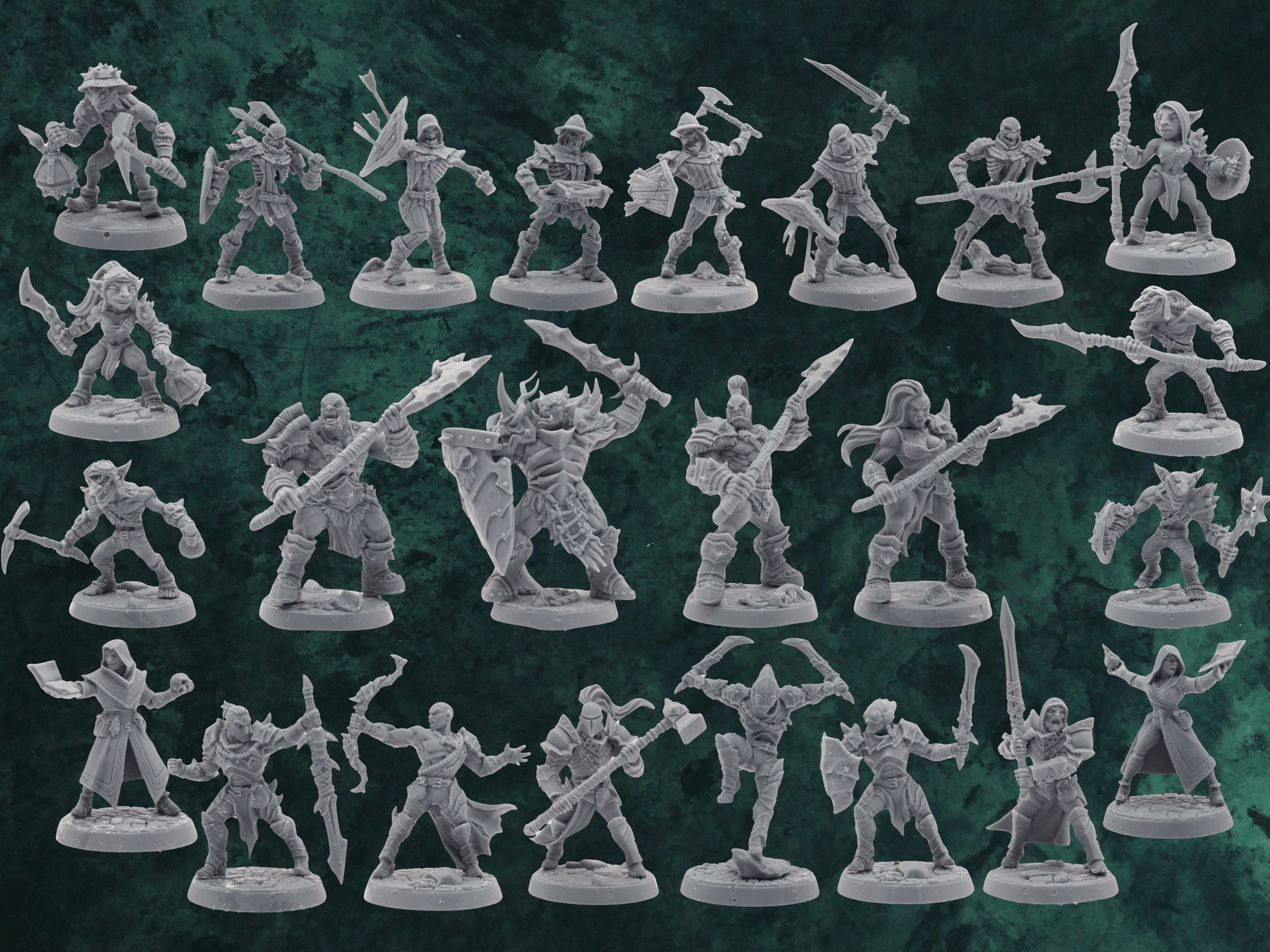 Dnd Enemy Miniatures 24pc Starter Pack 1 Dungeons and Dragons Mini ...