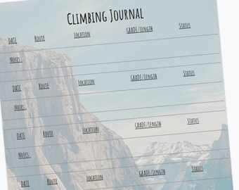 Rock Climbing Journal - Etsy
